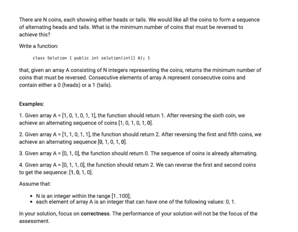 Solved There are N coins, each showing either heads or | Chegg.com