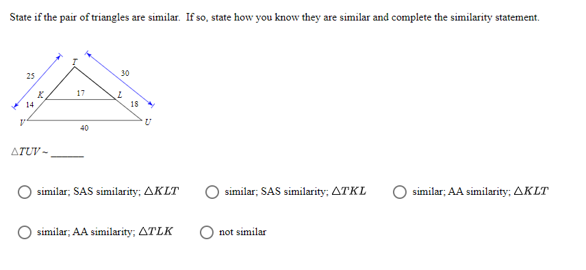 State if the pair of triangles are similar. If so, | Chegg.com