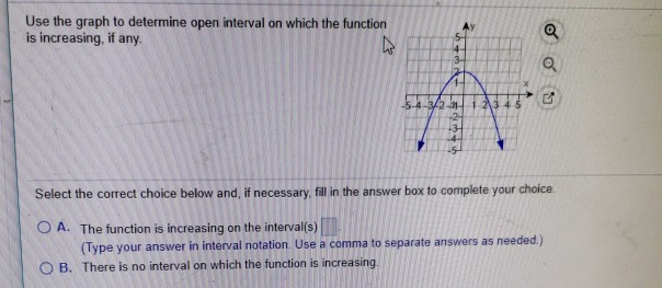 Solved Use the graph to determine open interval on which the | Chegg.com