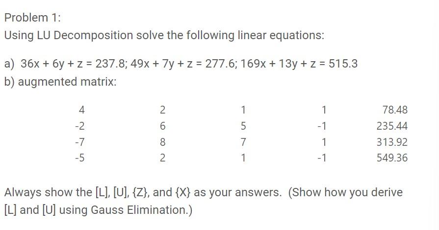 Solved By using MS Excel Spreadsheet, your solution MUST | Chegg.com