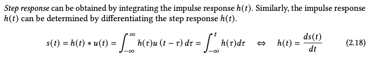 Solved Step response can be obtained by integrating the | Chegg.com