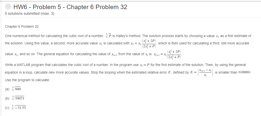 Solved HW6 - Problem 5 - Chapter 6 Problem 32 O solutions | Chegg.com