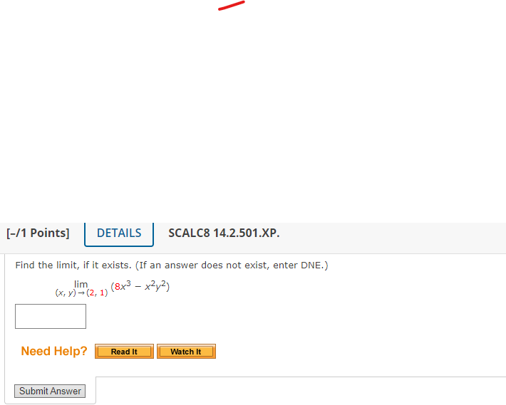 Solved [-/1 Points] DETAILS SCALC8 14.2.501.XP. Find the | Chegg.com