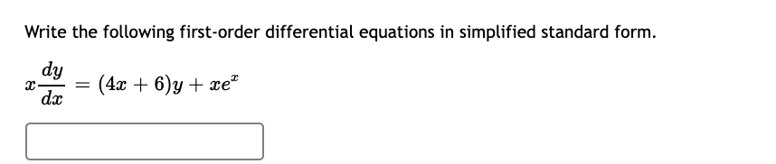 Solved Write the following first-order differential | Chegg.com