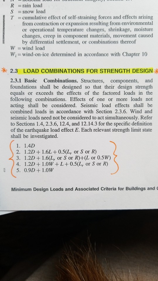 Solved Problem 1: Load Combinations 1. For the following | Chegg.com