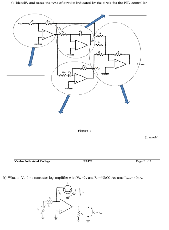 Solved a) Identify and name the type of circuits indicated | Chegg.com