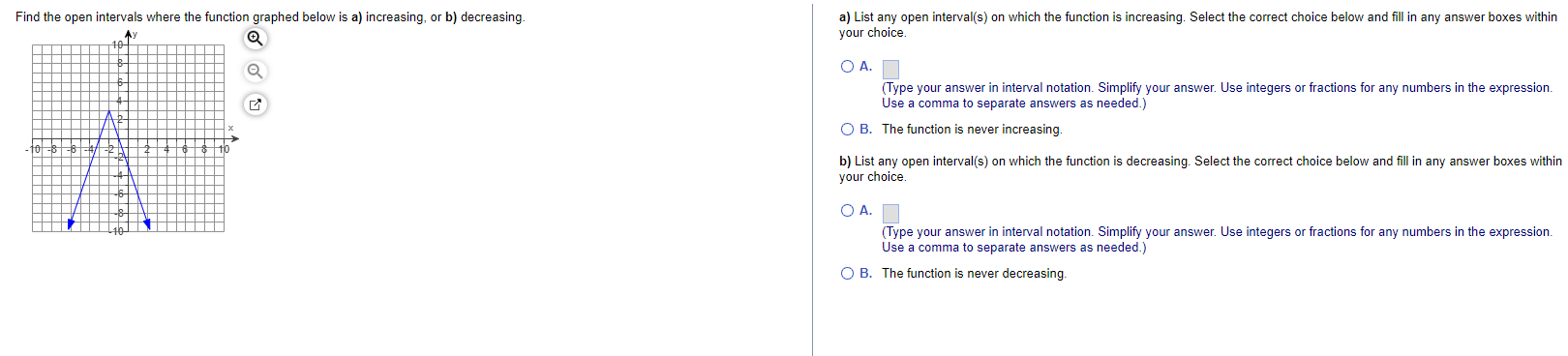 Solved a) List any open interval(s) on which the function is | Chegg.com