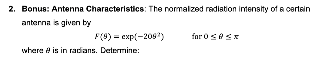 b) [5 points] The pattern solid angle. [submit your | Chegg.com