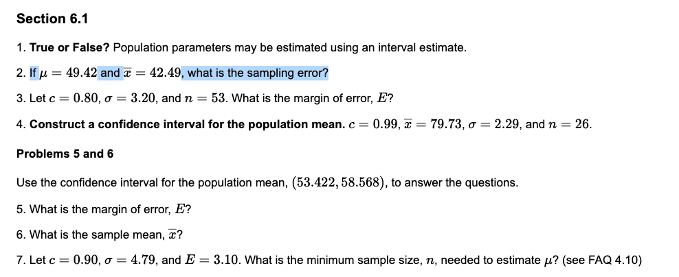 Solved 1. True or False? Population parameters may be | Chegg.com