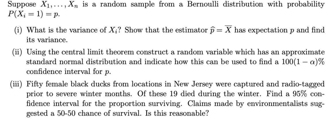 Solved Suppose X1, ..., Xn is a random sample from a | Chegg.com