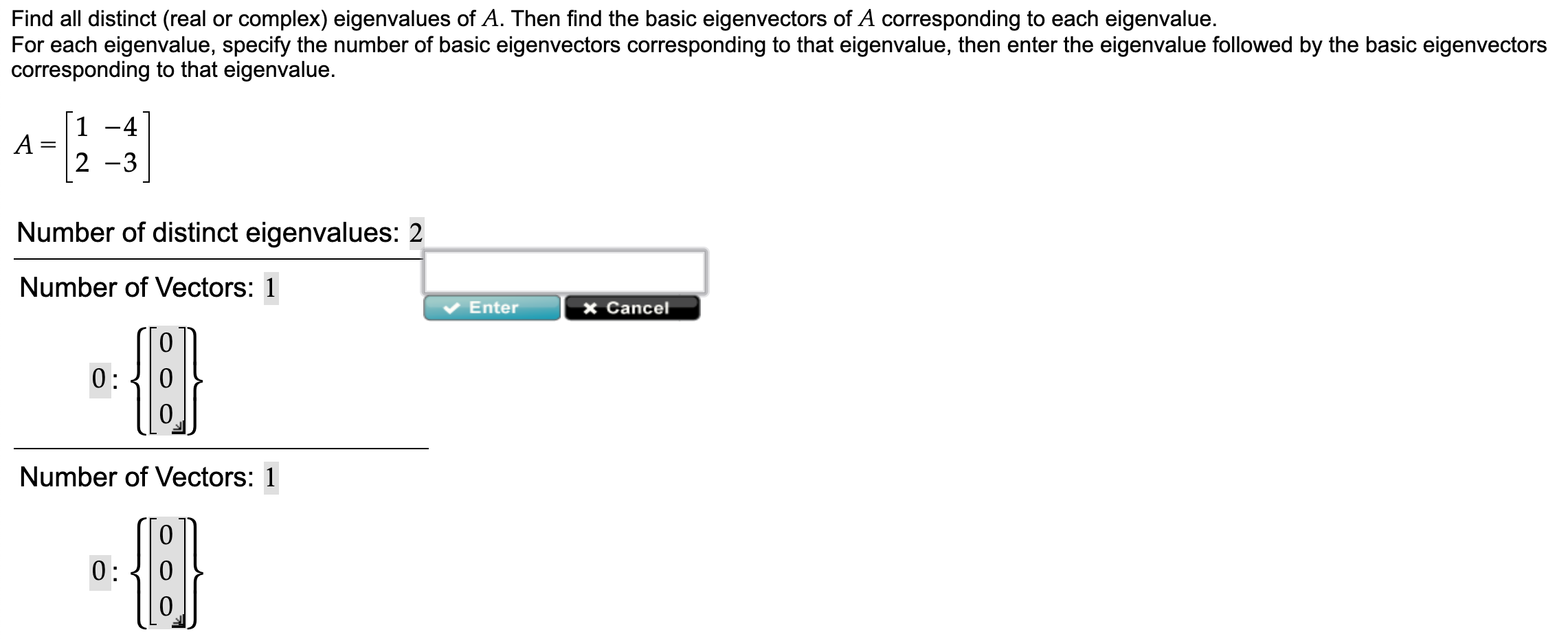 Solved Find all distinct (real or complex) eigenvalues of A. | Chegg.com