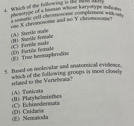 Solved 4. Which of the following is the most mkely phenotype | Chegg.com