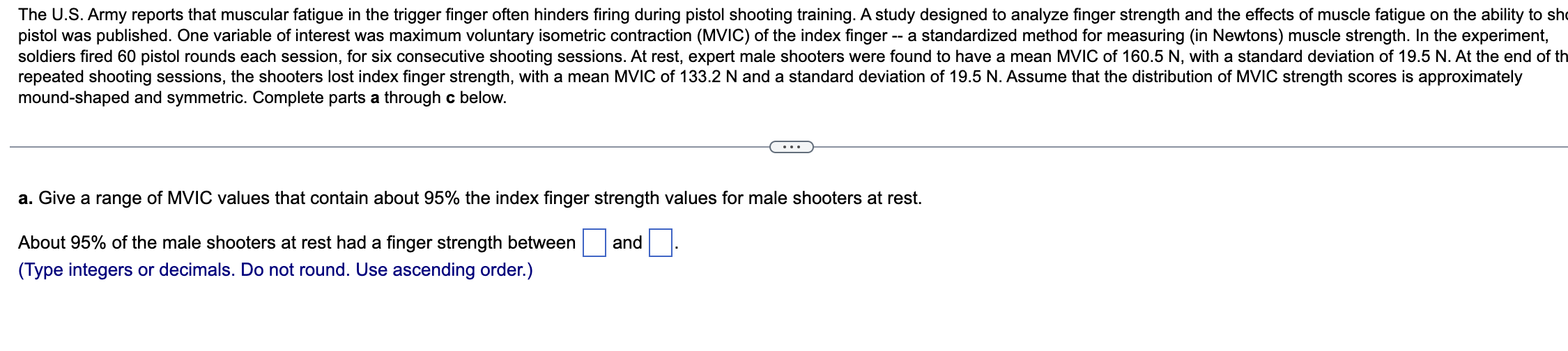Solved mound-shaped and symmetric. Complete parts a through | Chegg.com