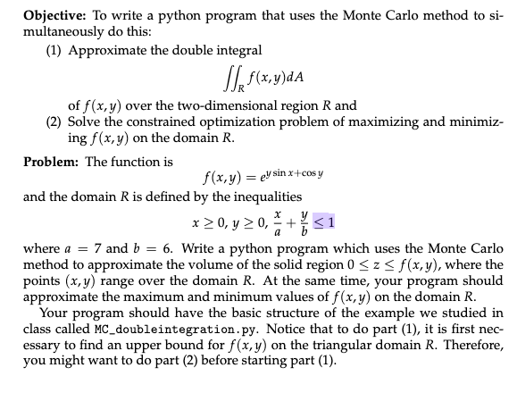 Solved Objective: To write a python program that uses the | Chegg.com