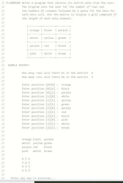 Solved Write a program in java that obtains its matrix data | Chegg.com