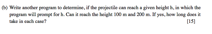 Solved 1 The Xy Trajectory Of A Projectile Having An