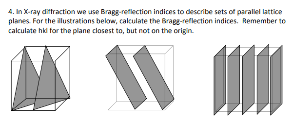 Solved 4. In X-ray diffraction we use Bragg-reflection | Chegg.com