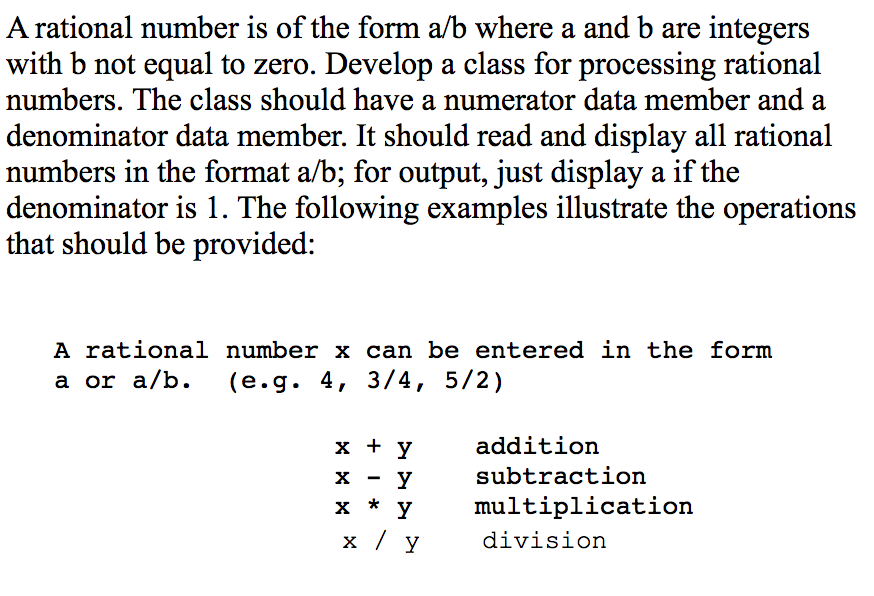 Solved A rational number is of the form a/b where a and b | Chegg.com