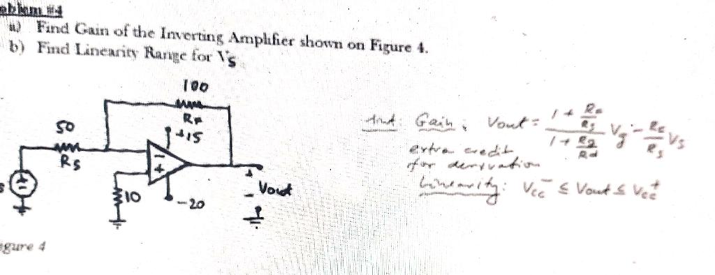 Solved Find Gain of the Inverting Amplifier shown on Figure | Chegg.com