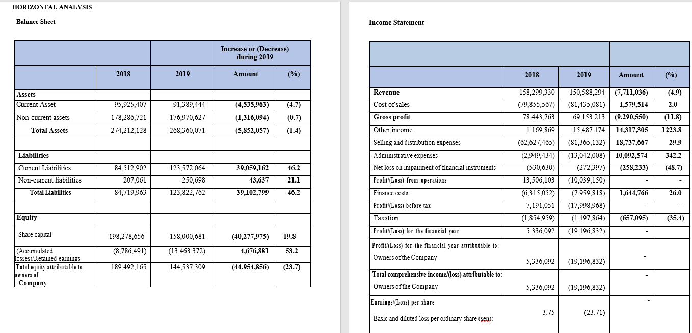 Solved 1 ) Analyze the balance sheet and income statement | Chegg.com