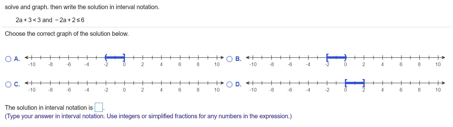 Solved solve and graph. then write the solution in interval | Chegg.com