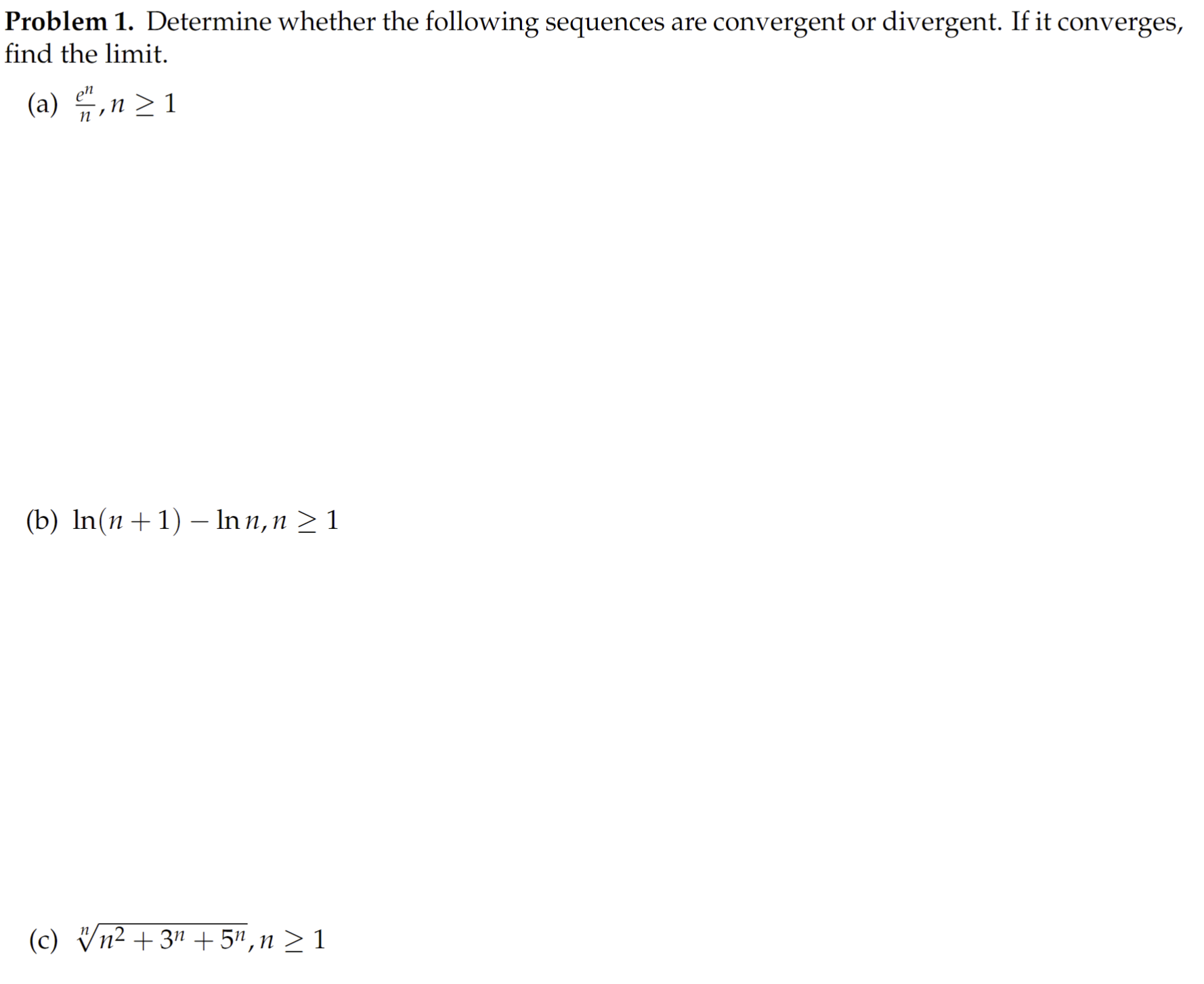Solved Determine whether the following sequences are | Chegg.com