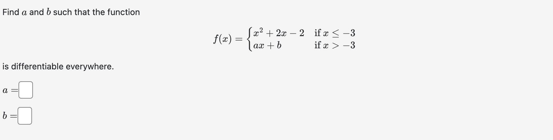 Solved Find a and b ﻿such that the | Chegg.com
