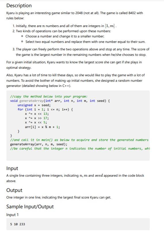 Solved please use c++, thanks Time limit: 2 | Chegg.com