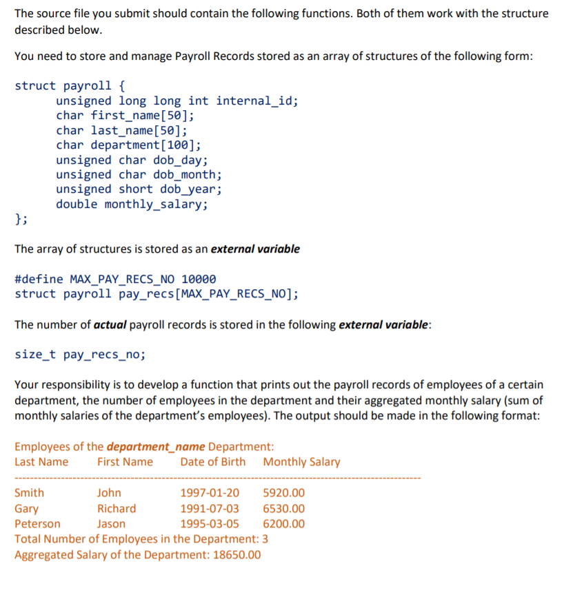 The source file you submit should contain the | Chegg.com