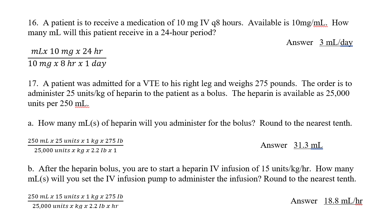 Solved Using the 100/50/20 Rule for daily fluid requirements | Chegg.com