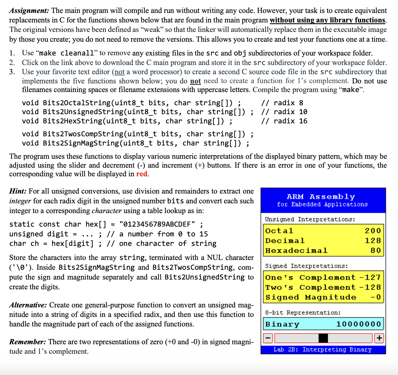 Solved Assignment The Main Program Will Compile And Run
