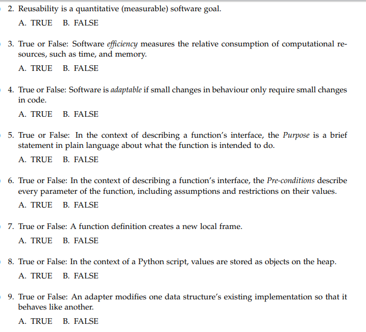 Solved 2. Reusability is a quantitative (measurable) | Chegg.com