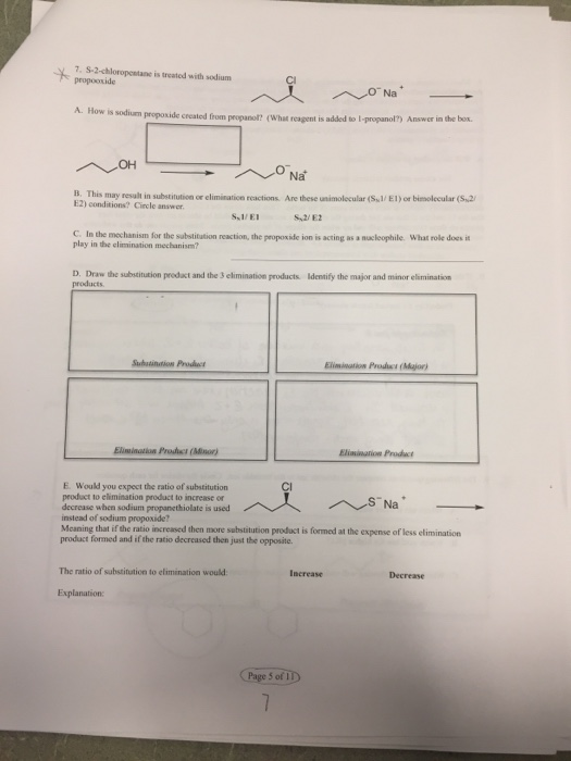 Solved 7, S-2-chloropestane is treated with sodium | Chegg.com