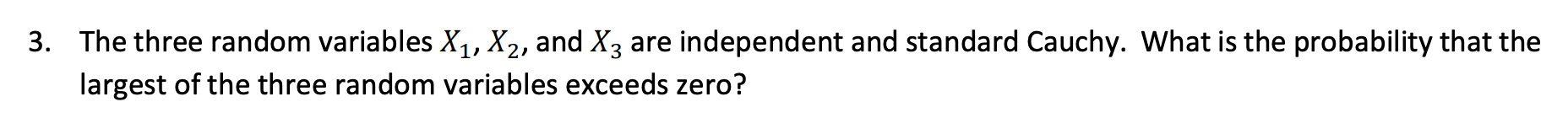 Solved 3. The three random variables X1, X2, and X3 are | Chegg.com