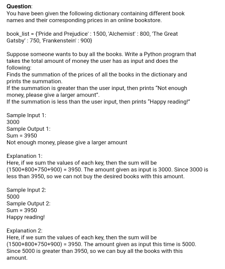 Solved Sir please solve the problem in python 3 and give the | Chegg.com