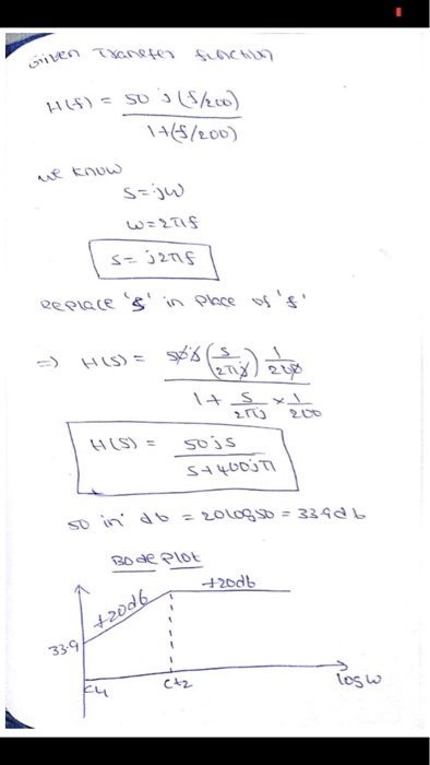 Solved 1. For the transfer function shown in Equation I | Chegg.com