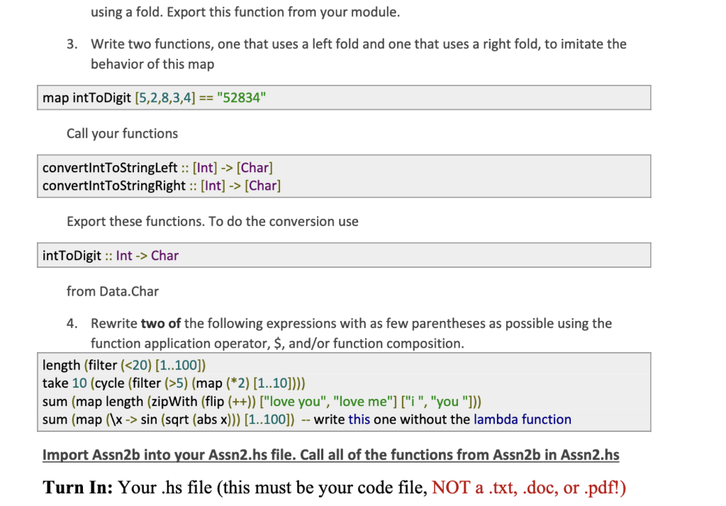 Solved CS 360 Lab two Programming Languages: Haskell Learn | Chegg.com