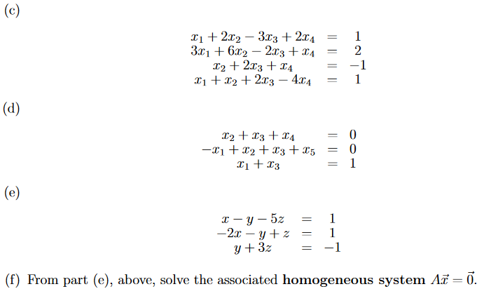 Solved Solve the following system using matrices and | Chegg.com