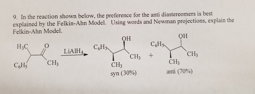 Solved 9. In the reaction shown below, the preference for | Chegg.com