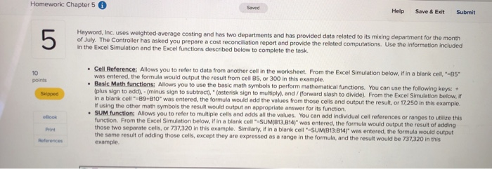 Solved Homework: Chapter 5 G Saved Help Save & Exit Submit | Chegg.com