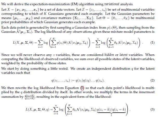 We will derive the expectation-maximization (EM) | Chegg.com