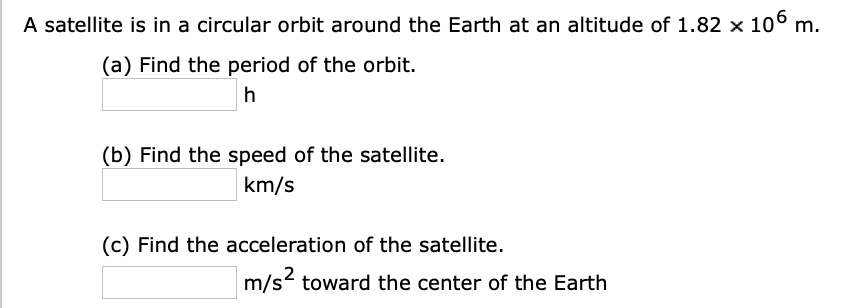 Solved A satellite is in a circular orbit around the Earth | Chegg.com