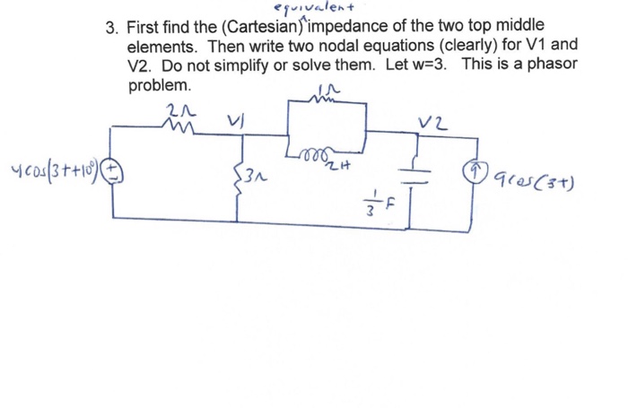 Solved First find the (Cartesian) impedance of the two top | Chegg.com