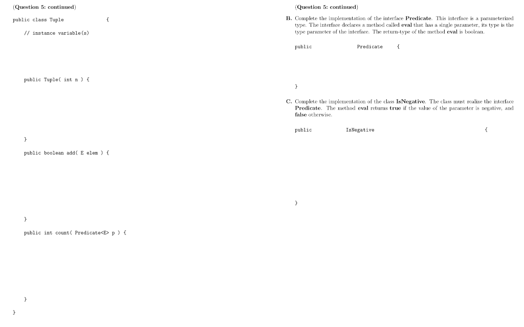 Solved For this question, you must complete the | Chegg.com