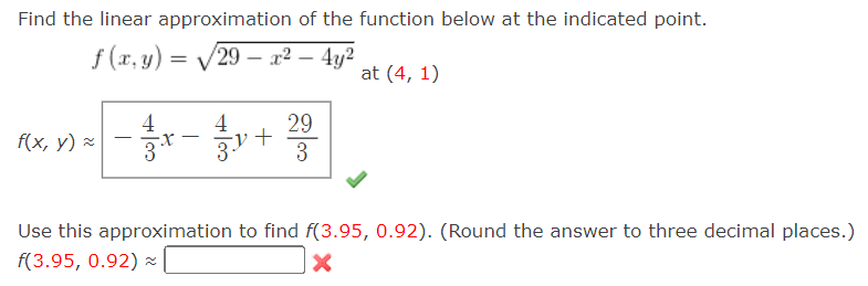 Solved Find the linear approximation of the function below | Chegg.com