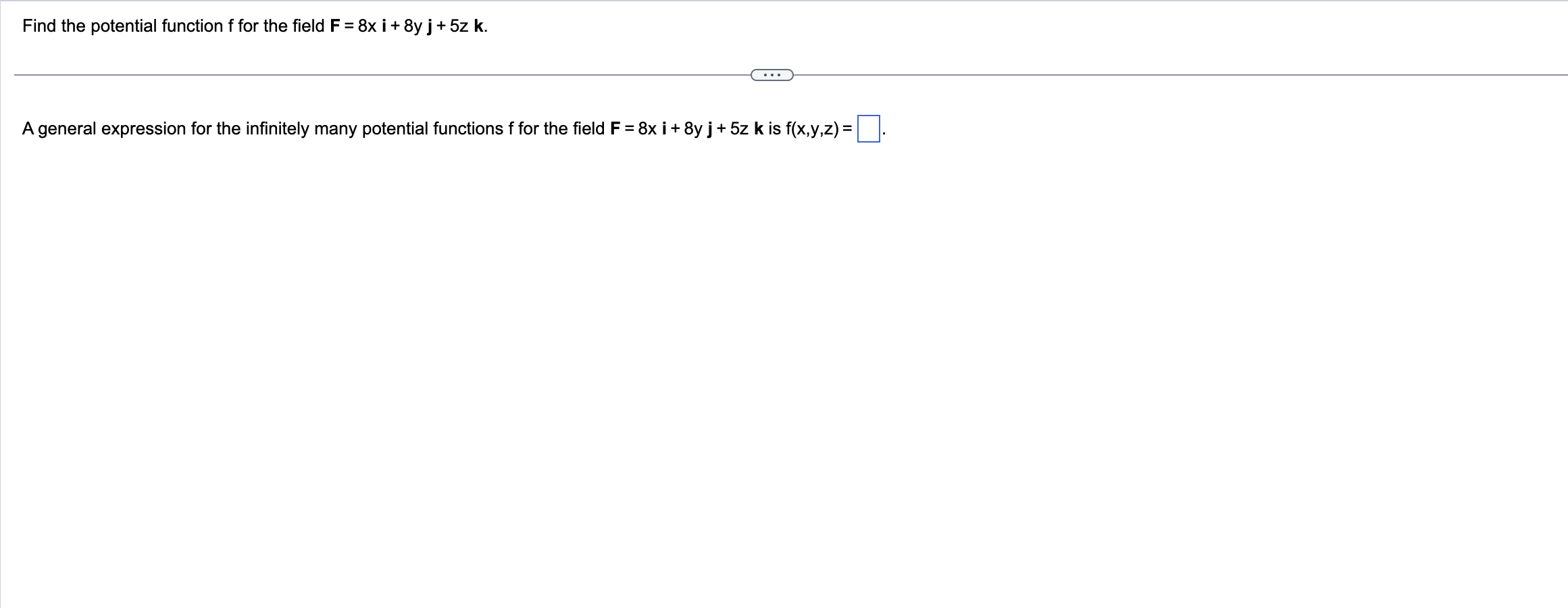 Solved Find the potential function f for the field | Chegg.com