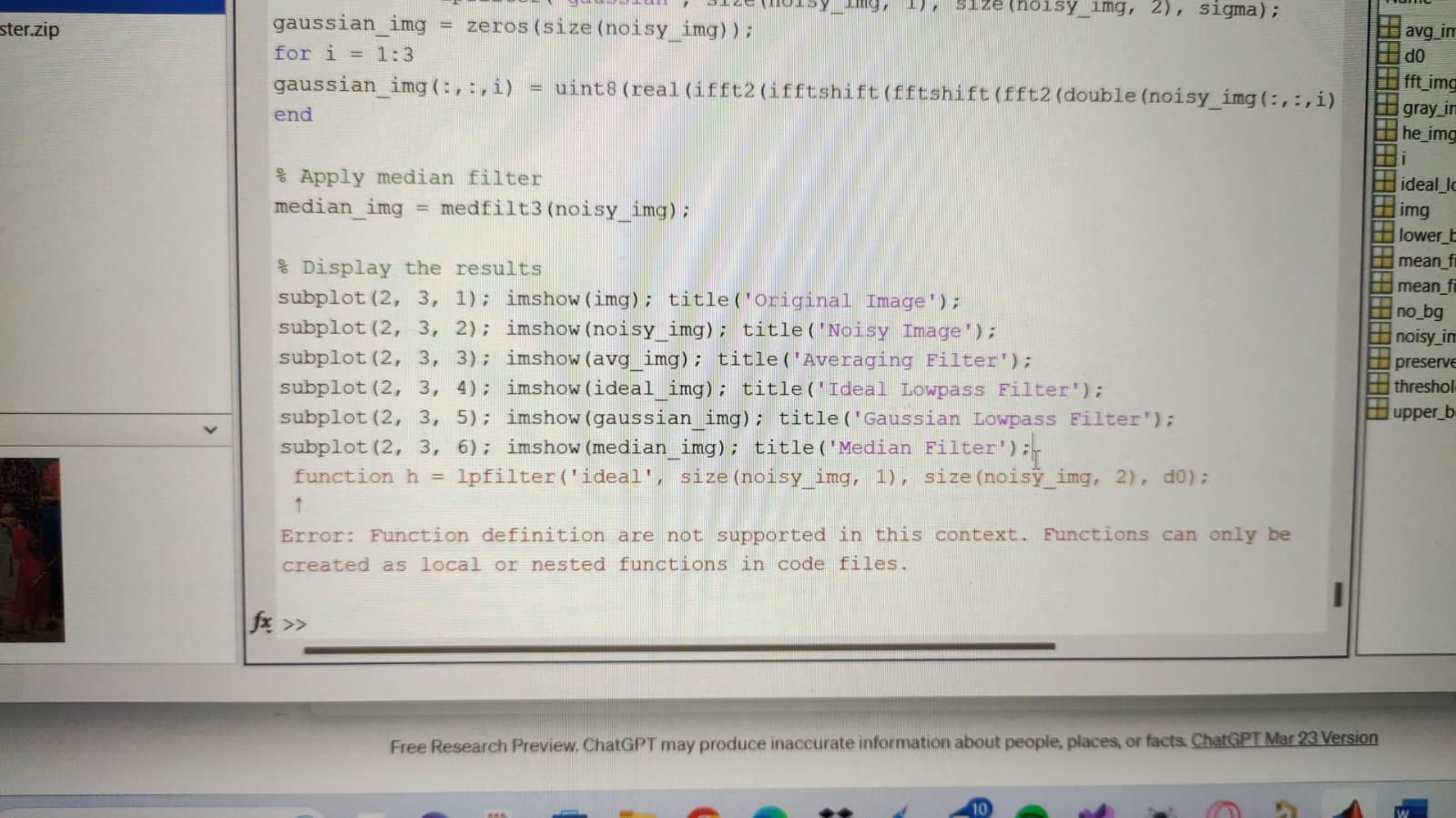 3) a) Consider a color image and add salt and pepper | Chegg.com
