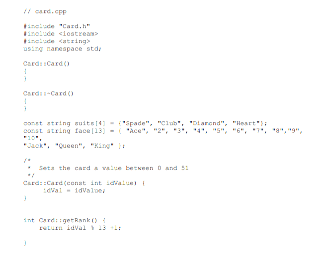 Solved C++ I need help making a test program for the | Chegg.com