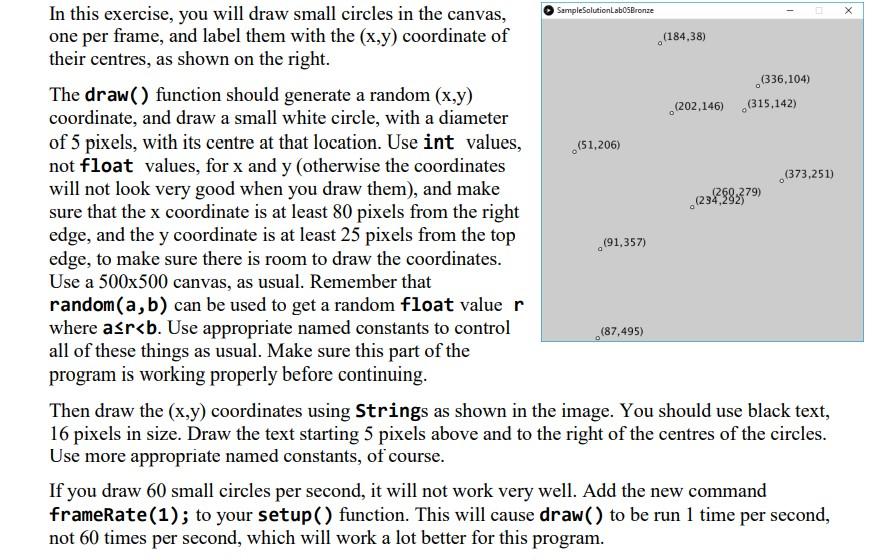 Solved In this exercise, you will draw small circles in the | Chegg.com