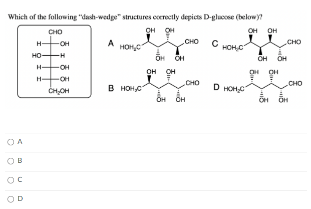 Solved Н. С НОНС Which of the following “dash-wedge” | Chegg.com